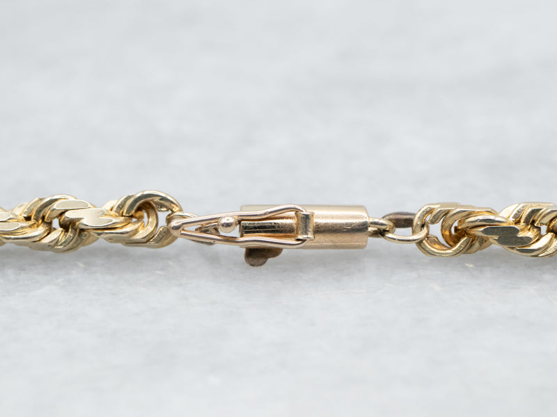 Heavy Gold Rope Twist Chain Necklace - Market Square Jewelers