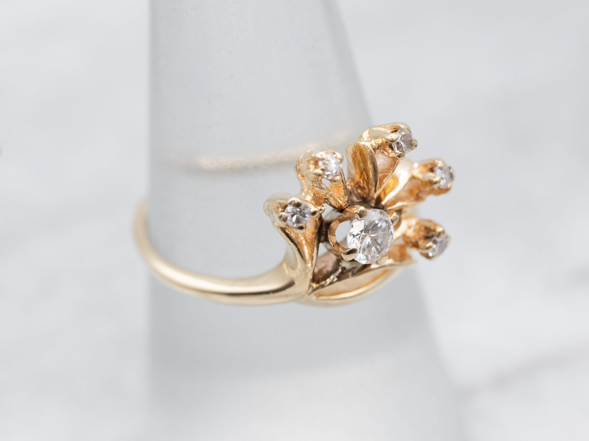 Botanical Gold Diamond Cluster Ring - Market Square Jewelers