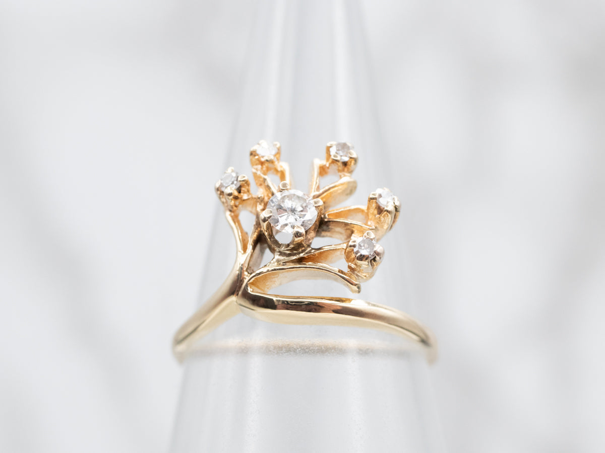 Botanical Gold Diamond Cluster Ring - Market Square Jewelers