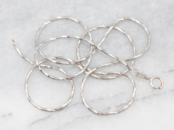 Italian 18-Karat Gold Twisted Box Chain - Market Square Jewelers