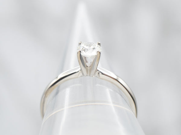 White Gold GSI Certified Diamond Solitaire Engagement Ring - Market ...