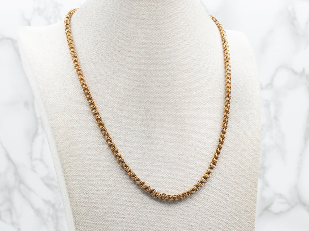 Ornate Round Link Chain with Double Spring Ring Clasp - Market Square ...
