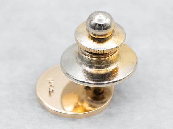 Vintage Radiating Gold Disc Tie Tack - Market Square Jewelers