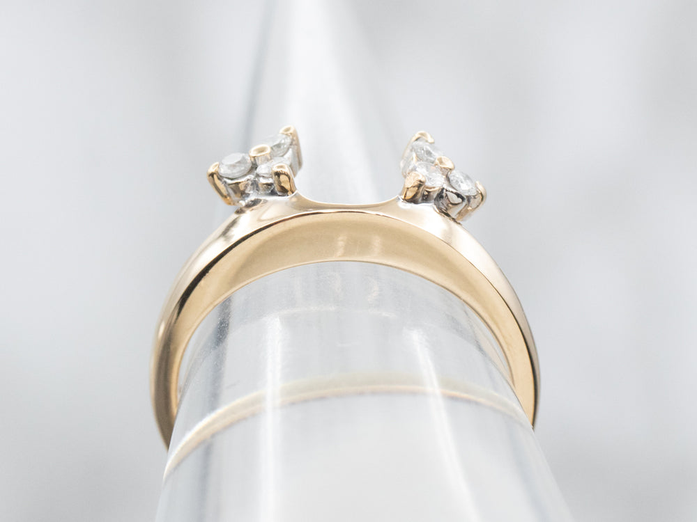 Yellow Gold Diamond Solitaire Enhancer Wedding Band - Market Square ...