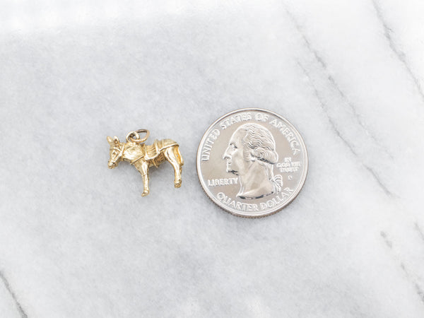 Vintage Gold Donkey Charm Pendant - Market Square Jewelers