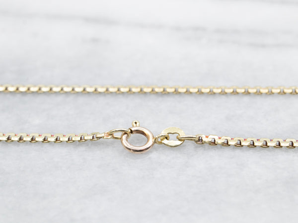 Yellow Gold Boston Link Chain with Spring Ring Clasp - Market Square ...