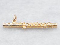 Gold Flute Charm - Market Square Jewelers