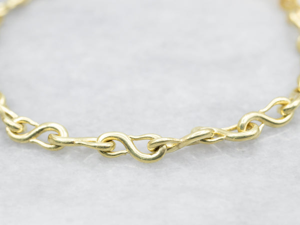 Green Gold Infinity Link Chain Bracelet - Market Square Jewelers