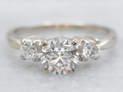 Modern Three Stone Diamond Engagement Ring - Market Square Jewelers