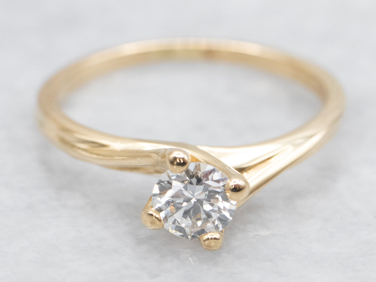 Round Brilliant Diamond Bypass Engagement Ring - Market Square Jewelers