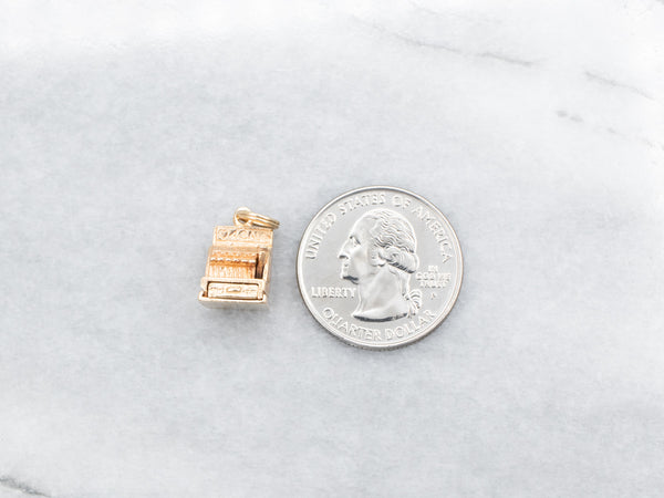Ornate Gold Cash Register Charm - Market Square Jewelers