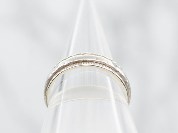 Grooved Coin Edge Wedding Band - Market Square Jewelers