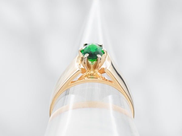 Modern Gold Chrome Tourmaline Solitaire Ring - Market Square Jewelers