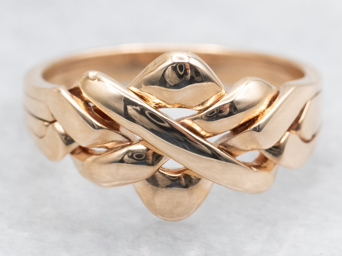 Vintage Gold Puzzle Ring - Market Square Jewelers