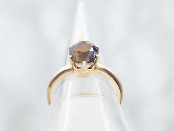 Simple Dravite Tourmaline Ring in Yellow Gold - Market Square Jewelers