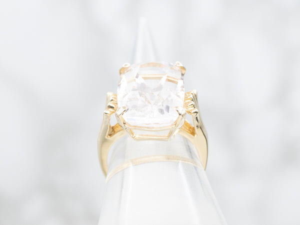 Danburite Cocktail Ring with Fanned Shoulders - Market Square Jewelers