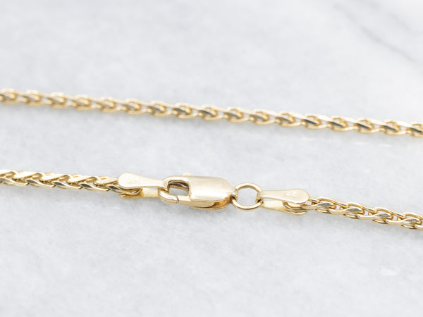 20-Inch Yellow Gold Wheat Chain - Market Square Jewelers
