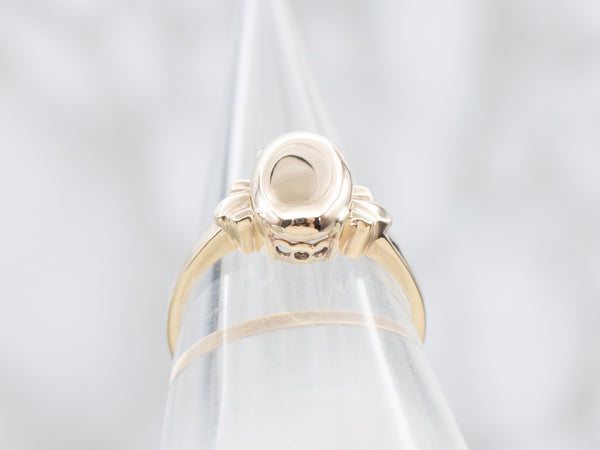 Domed Rounded Gold Signet Ring - Market Square Jewelers
