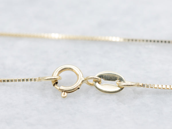 20-Inch Yellow Gold Box Chain - Market Square Jewelers