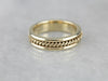 Interlocking Rope Decorative Gold Band