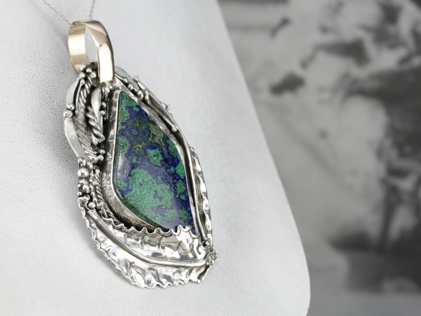 Oversized Azurite Statement Pendant - Market Square Jewelers