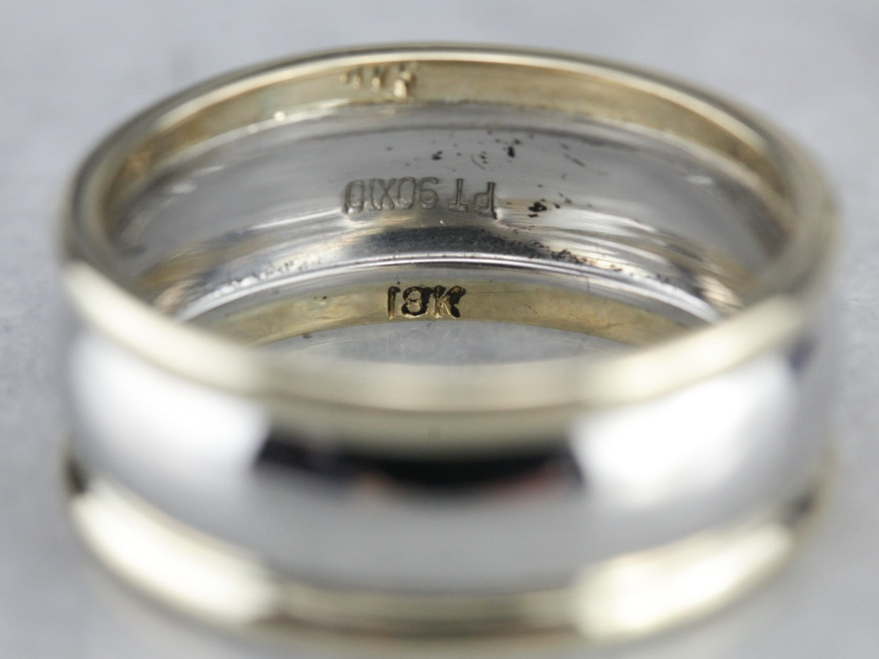 Vintage Mixed Metal Wedding Band - Market Square Jewelers