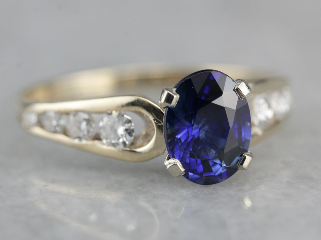 Modern Sapphire Engagement Ring - Market Square Jewelers
