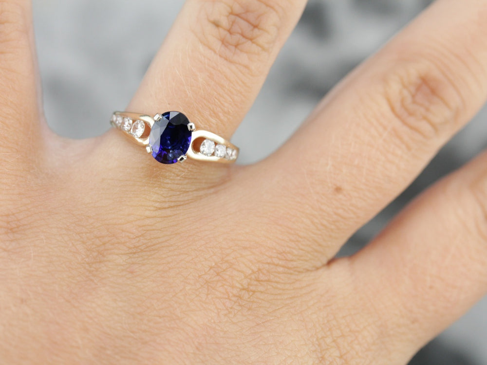 Modern Sapphire Engagement Ring - Market Square Jewelers