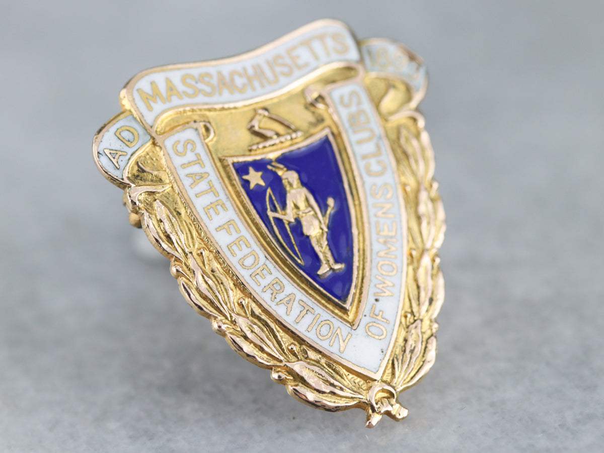 Massachusetts State Federation of Women's Clubs Brooch