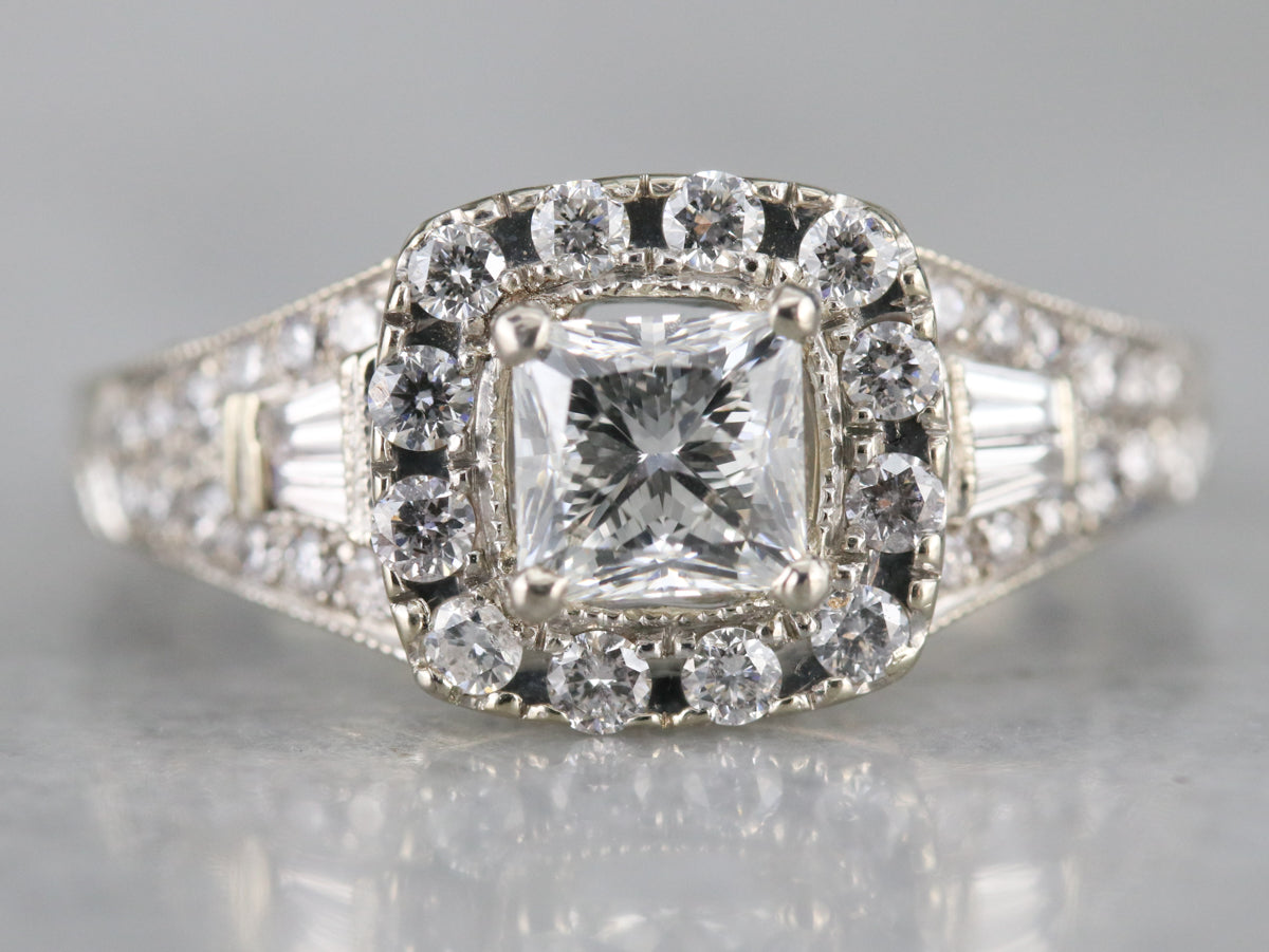 Modern Neil Lane Princess Cut Diamond Engagement Ring - Market Square ...