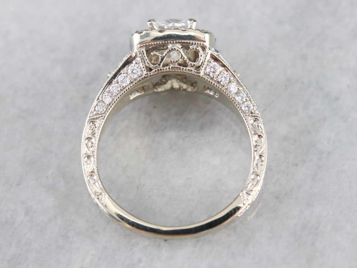 Modern Neil Lane Princess Cut Diamond Engagement Ring - Market Square ...