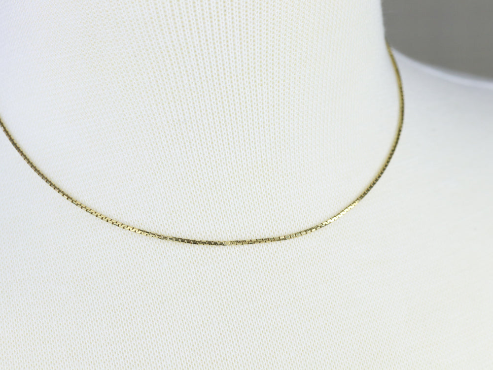 Vintage 14K Gold Box Chain - Market Square Jewelers