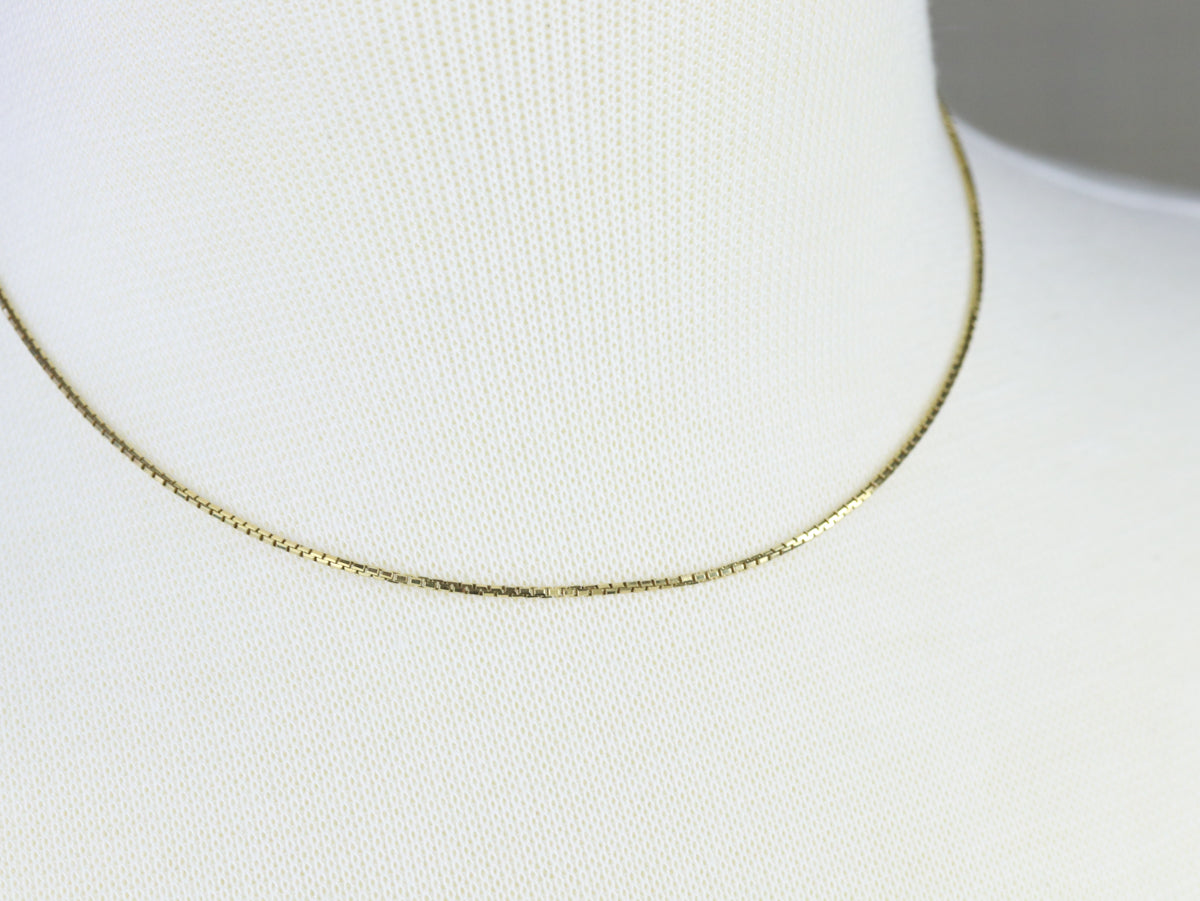 Vintage 14K Gold Box Chain - Market Square Jewelers