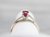 White Gold Ruby Solitaire Ring