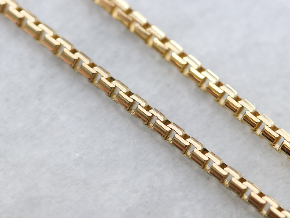 Yellow 18 Karat Gold Tube Link Chain - Market Square Jewelers