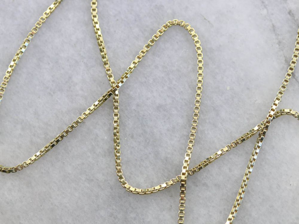 14-Karat Yellow Gold Box-Link Chain - Market Square Jewelers