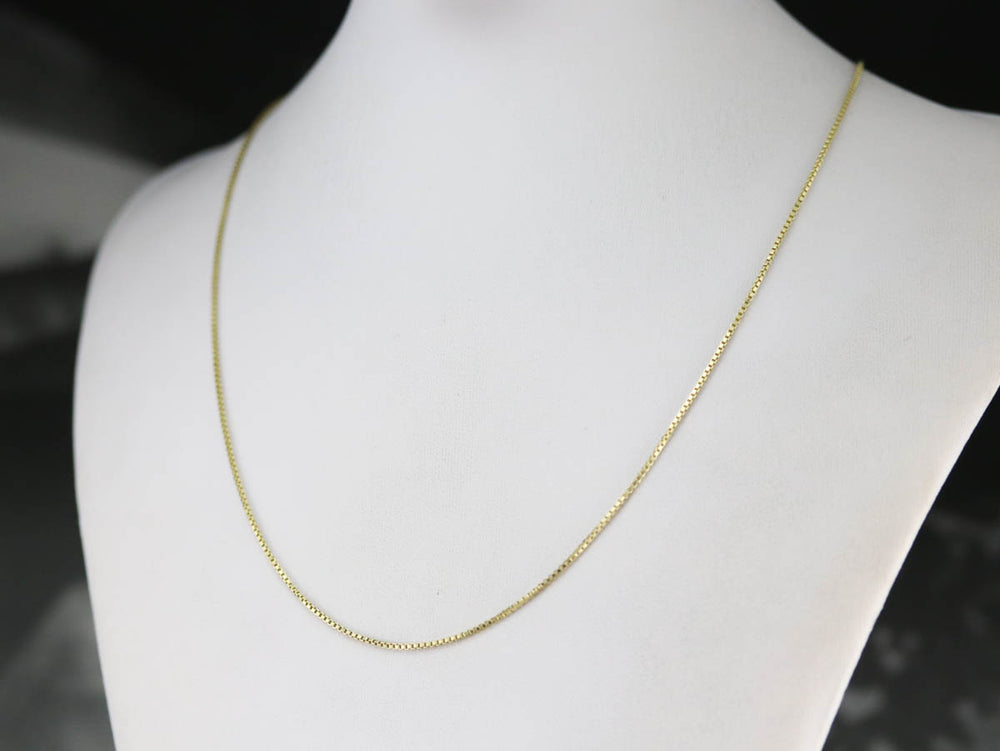 14-Karat Yellow Gold Box-Link Chain - Market Square Jewelers
