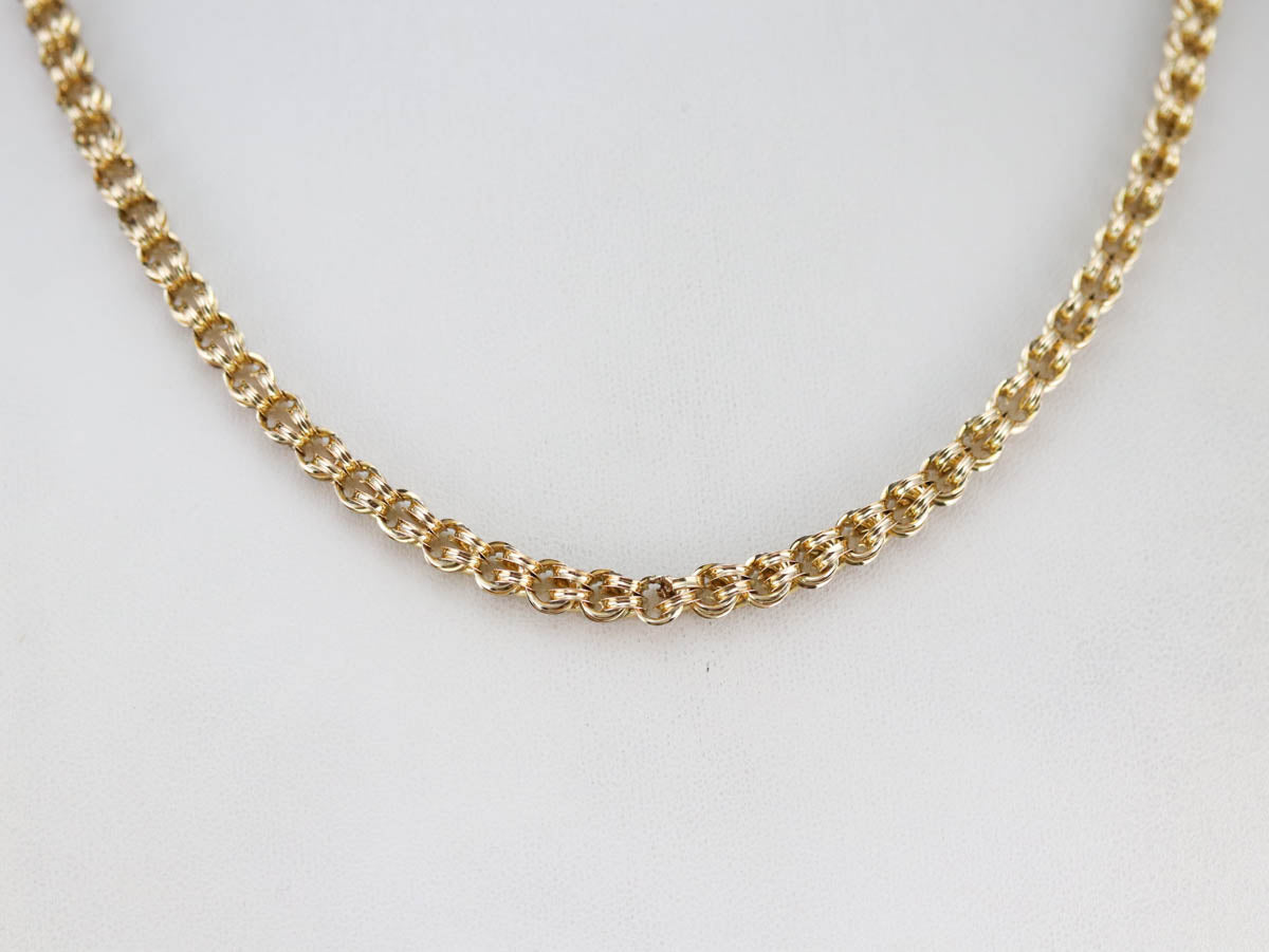Double Link Gold Chain Necklace - Market Square Jewelers