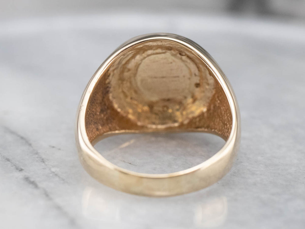 Bold Yellow Gold Signet Ring - Market Square Jewelers