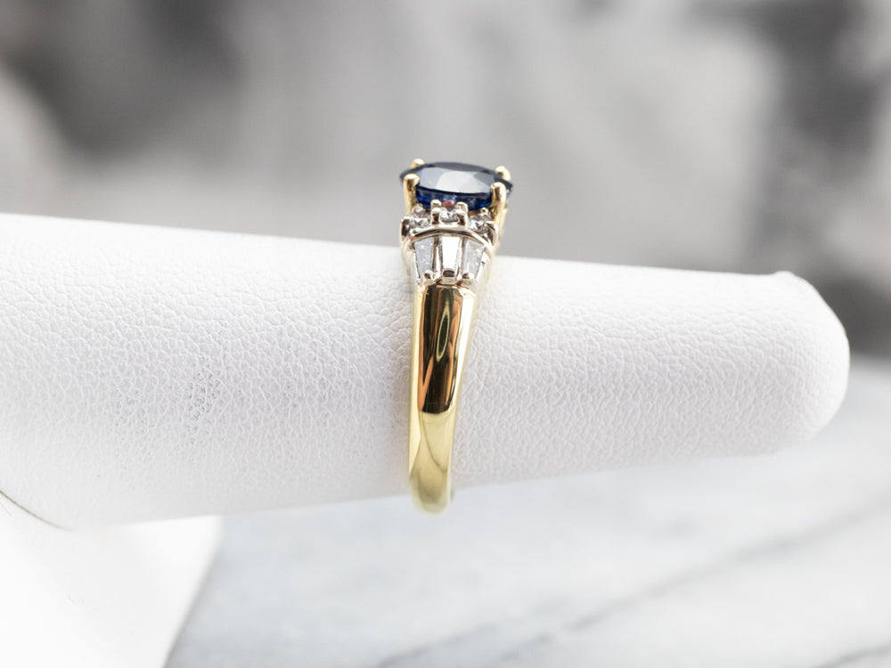 High 18K Gold Sapphire and Diamond Ring - Market Square Jewelers
