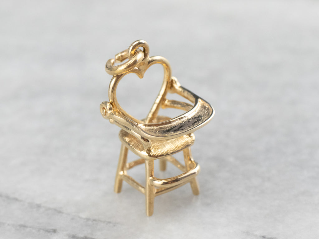 14K Gold Heart High Chair Charm - Market Square Jewelers