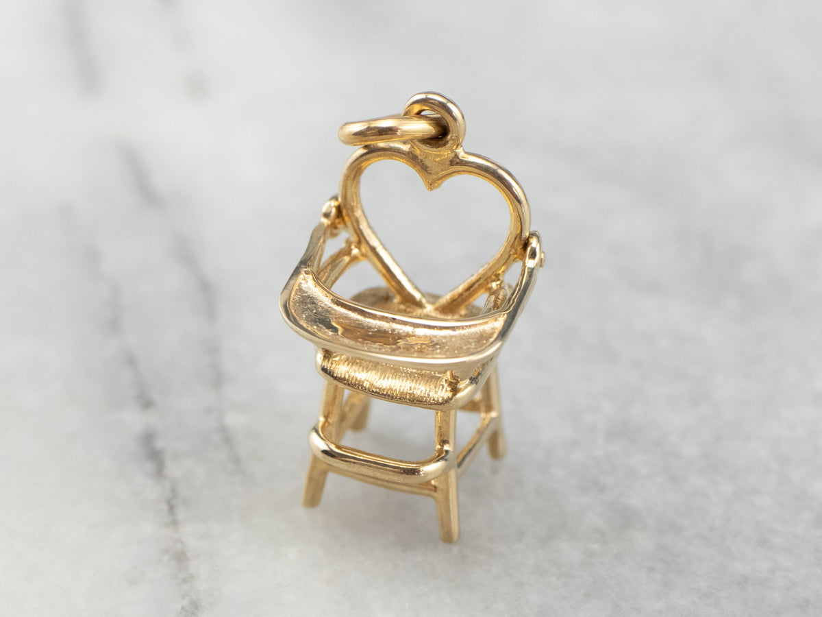 14K Gold Heart High Chair Charm - Market Square Jewelers