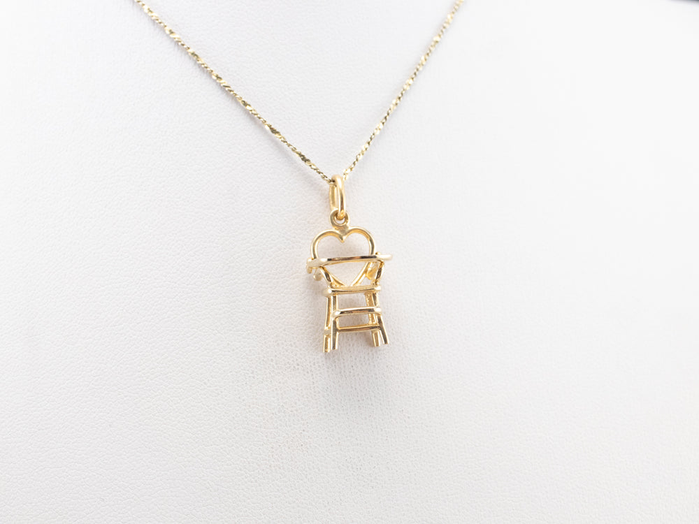 14K Gold Heart High Chair Charm - Market Square Jewelers