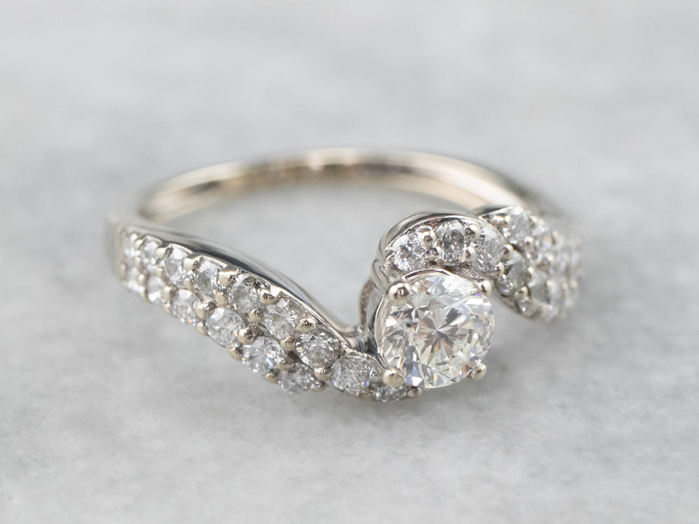 Modern Diamond Bypass Ring - Market Square Jewelers