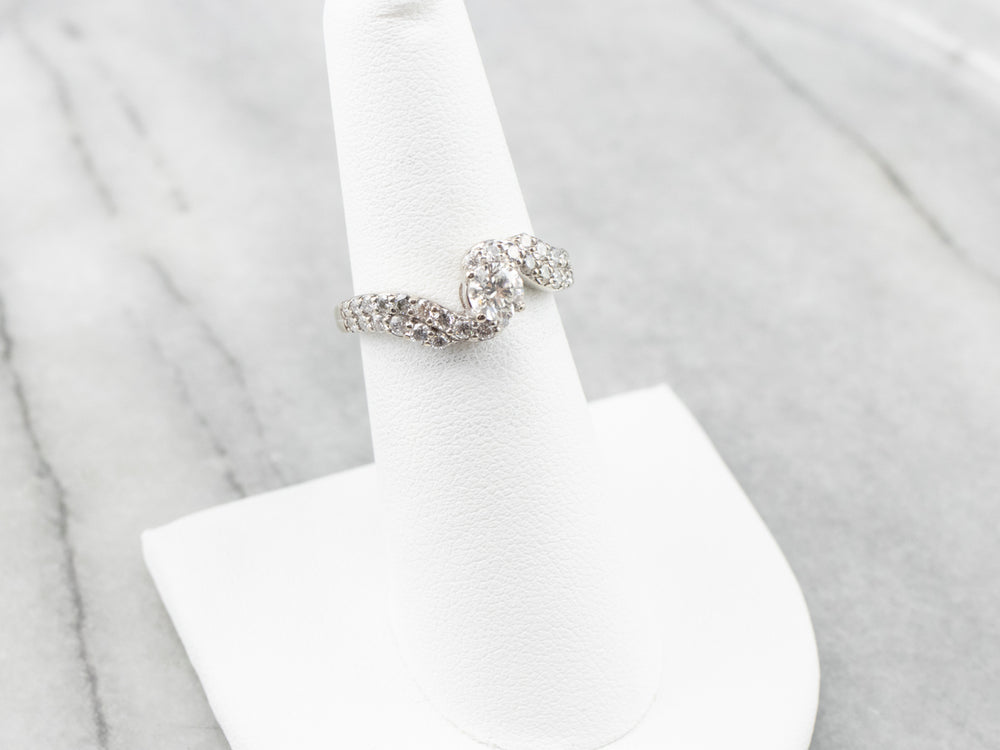 Modern Diamond Bypass Ring - Market Square Jewelers