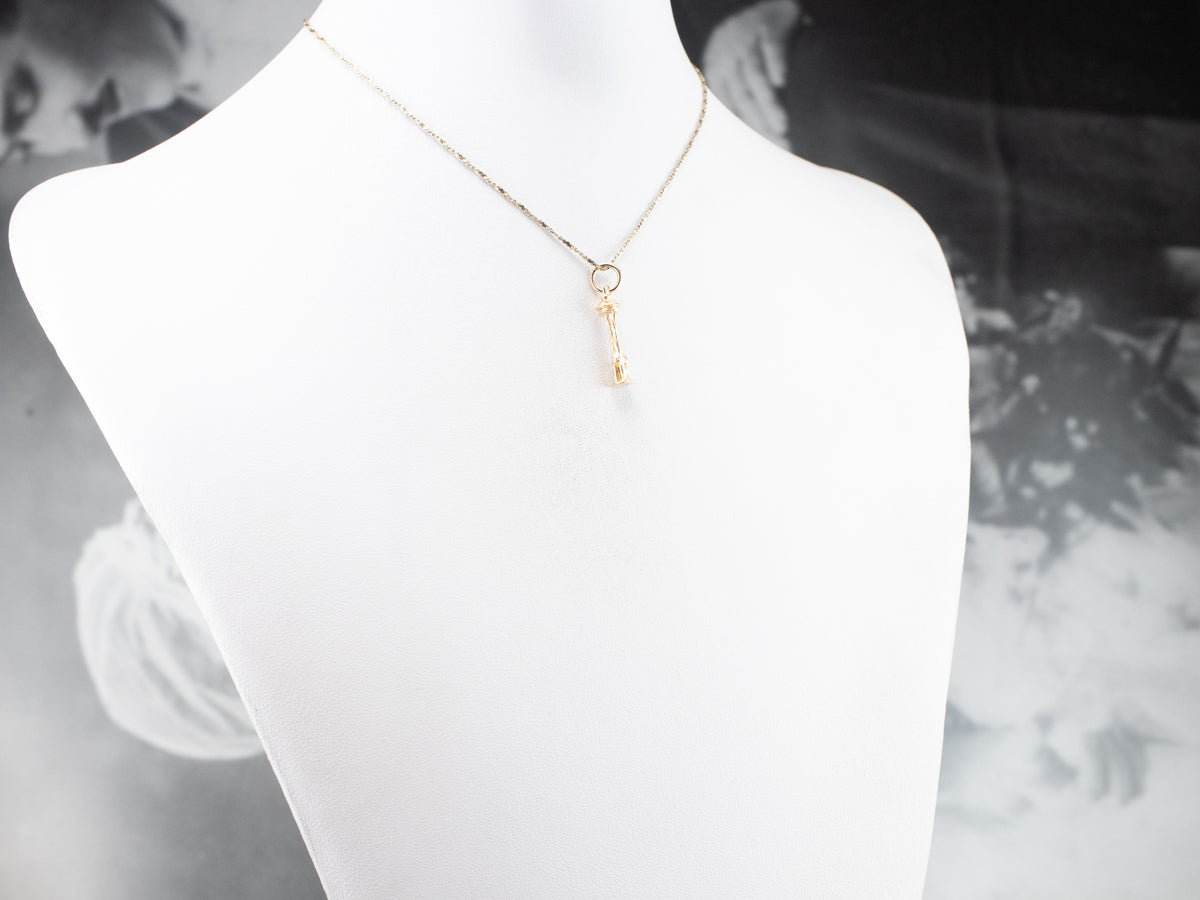 14K Gold Space Needle Charm - Market Square Jewelers