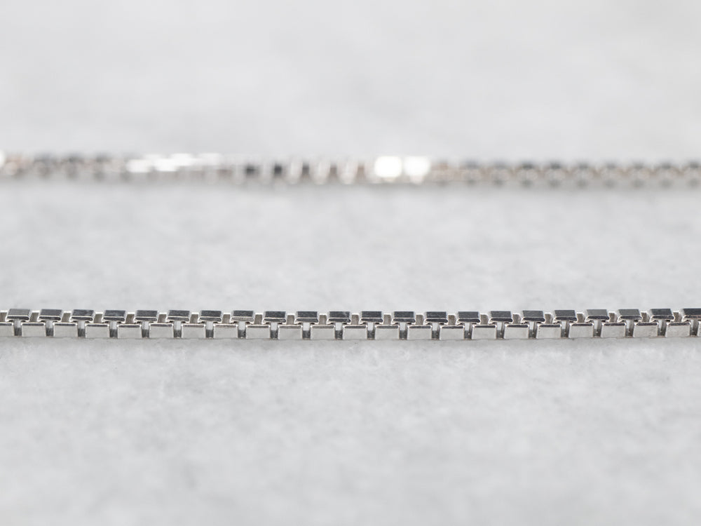 14K White Gold Box Chain - Market Square Jewelers
