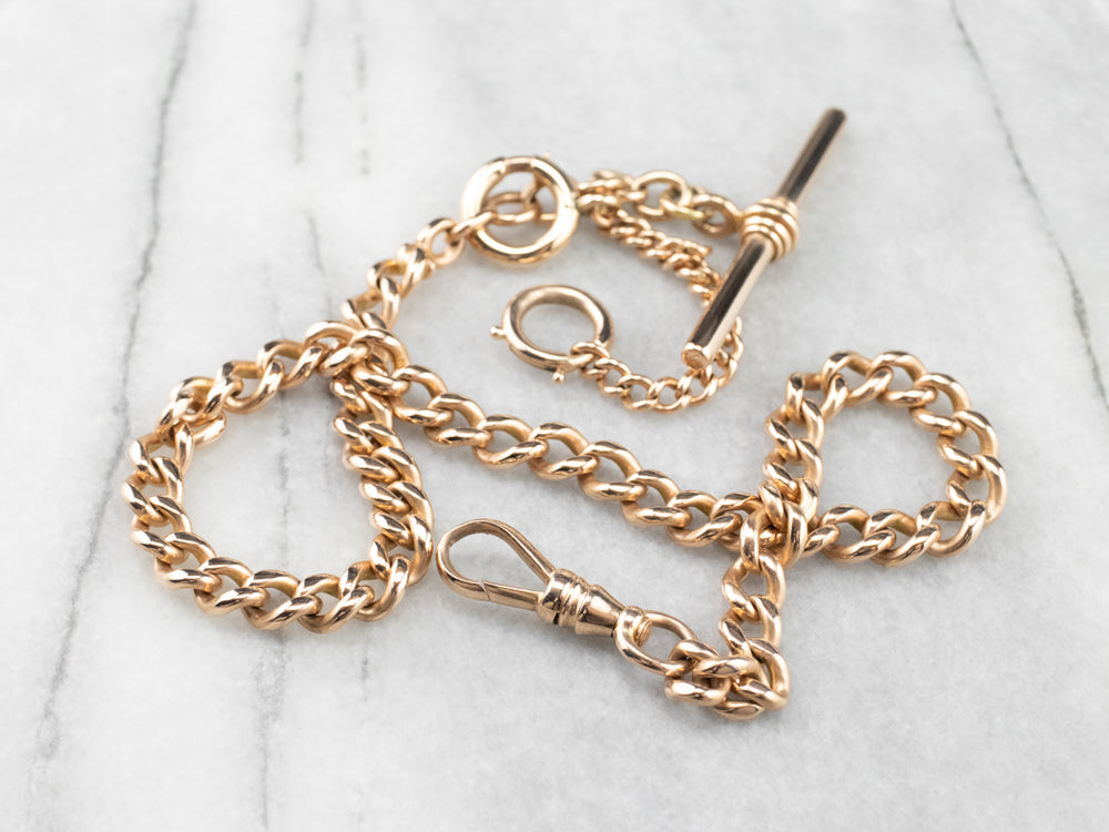 Victorian Rose Gold Pocket Watch Chain - Market Square Jewelers