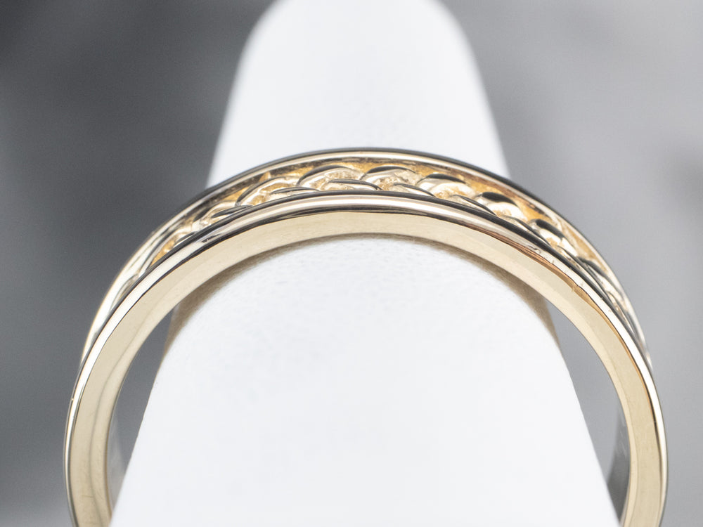 Vintage Gold Braided Pattern Band - Market Square Jewelers