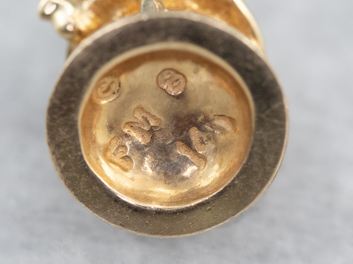 Ornate Gold and Ruby Temple Charm - Market Square Jewelers